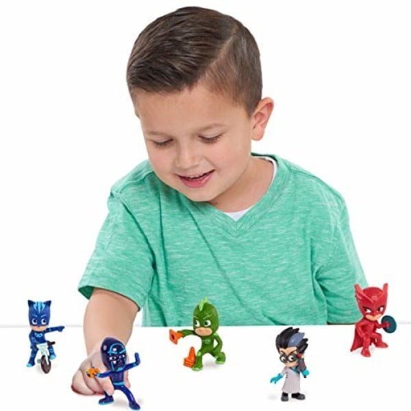 PJ Masks Just Play Collectible 5-Piece Figure Set,Catboy, Owlette ...