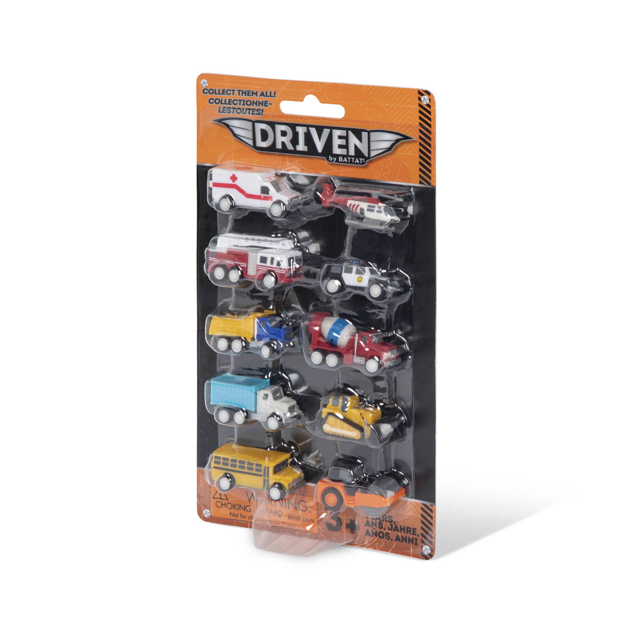 Mini Toy Trucks And Work Vehicles Pocket Fleet 1 (10 Pack) Driven ...