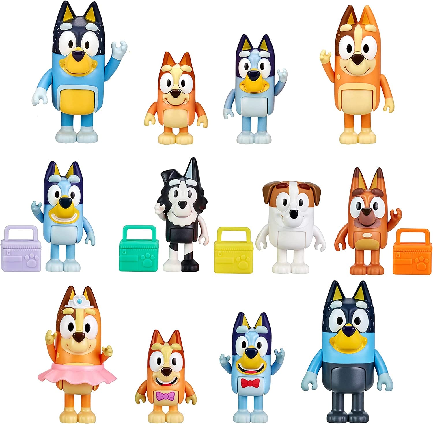 Bluey The Show - 4-Pack, Bingo, Chilli & Bandit 2.5-3 Inch Figures ...