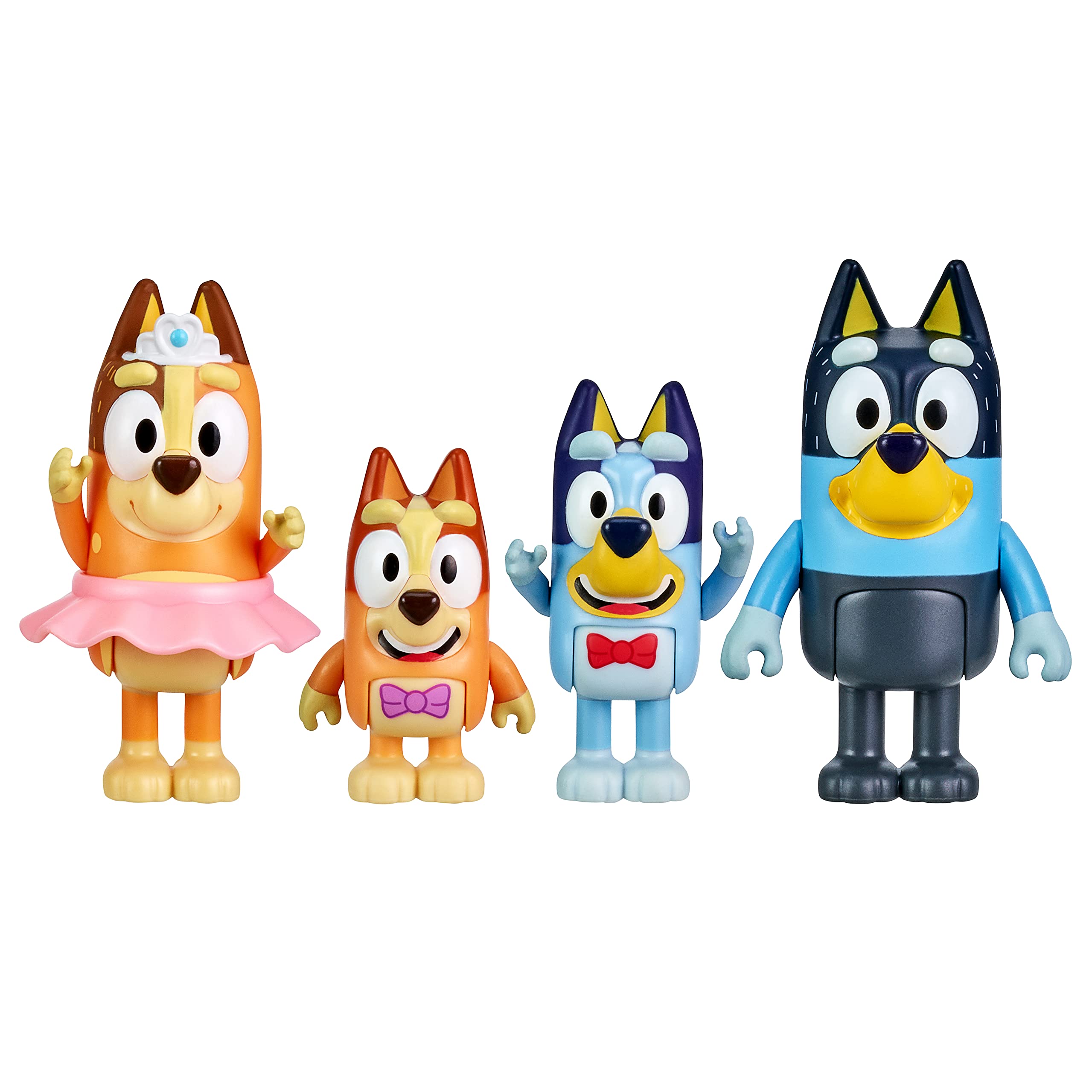 Bluey The Show - 4-Pack, Bingo, Chilli & Bandit 2.5-3 Inch Figures ...