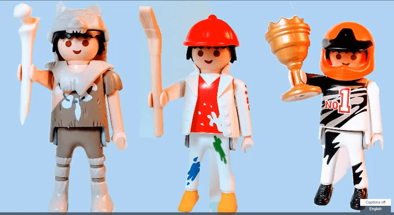 Playmobil 9854 Racing Driver , Caveman & Painter 3 In 1 Mini-Figures ...